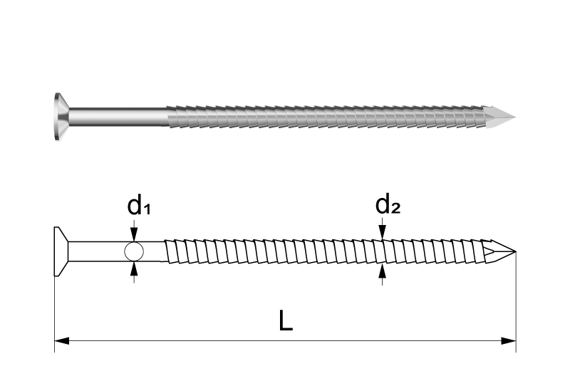 Groove shank nails stainless steel screw shank nails - Friedrich ...